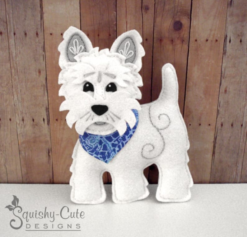 Dog Sewing Pattern PDF West Highland Terrier Stuffed Animal | Etsy
