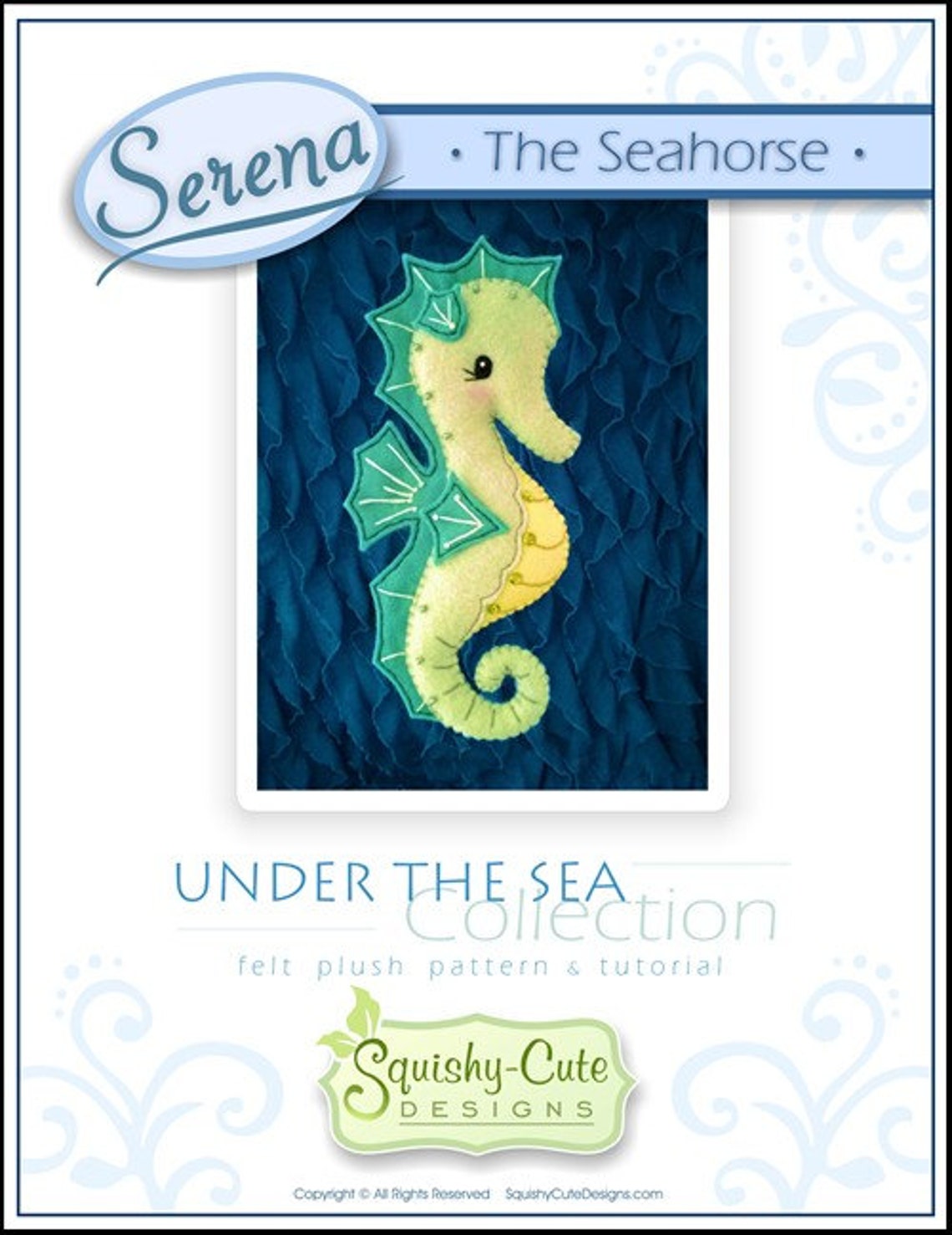 Seahorse Sewing Pattern PDF Ocean Stuffed Animal Felt - Etsy UK