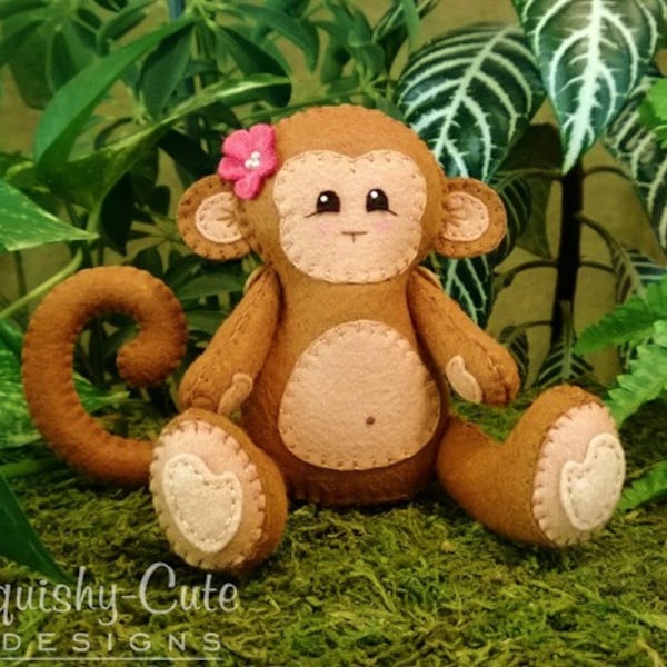 Felt Monkey - Etsy