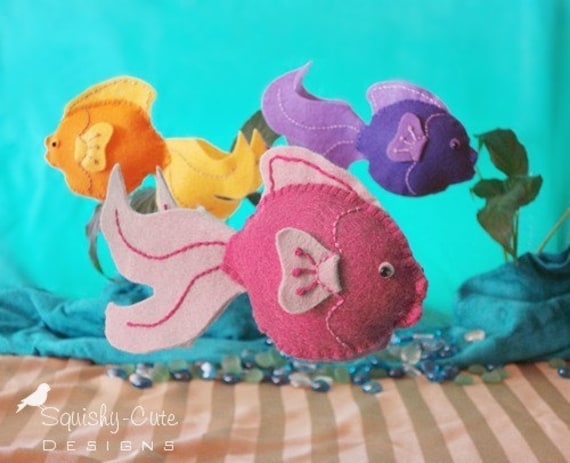 Felt Fish Pattern Fish Plushie PDF Felt Pattern and - Etsy