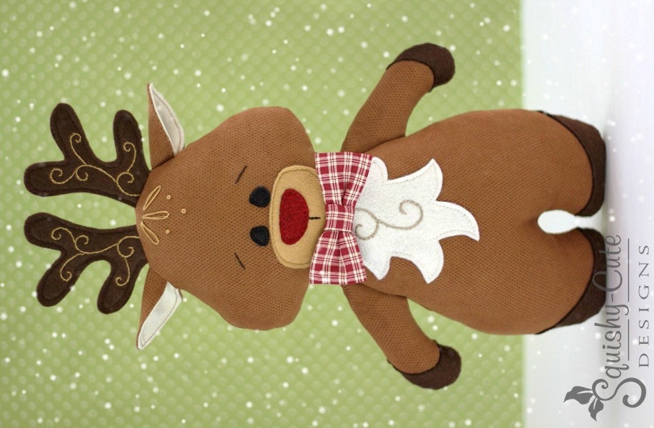 Reindeer Sewing Pattern PDF Reindeer Stuffed Animal Pattern | Etsy