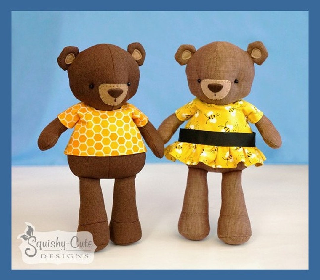 Teddy Bear Sewing Pattern PDF - Bear Stuffed Animal Doll - Plushie ...