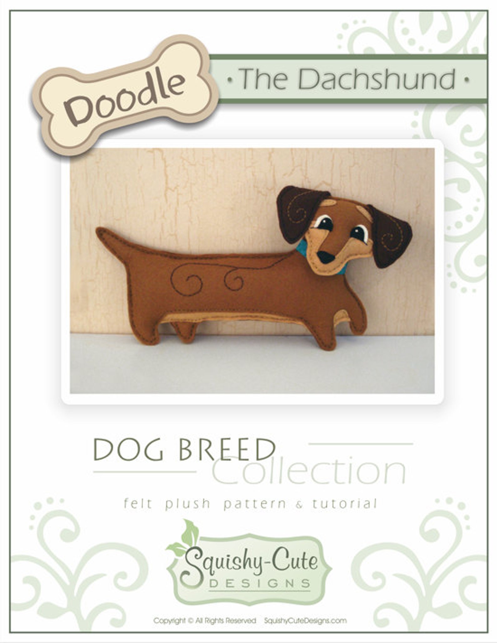 Dachshund Sewing Pattern PDF Dog Stuffed Animal Felt Plushie - Etsy UK