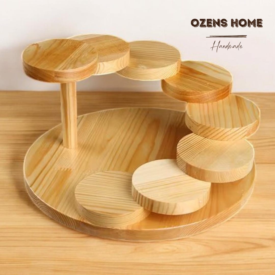 Rustic Bamboo Rack – Spiral Staircase Design, Wooden Kitchen Storage ...