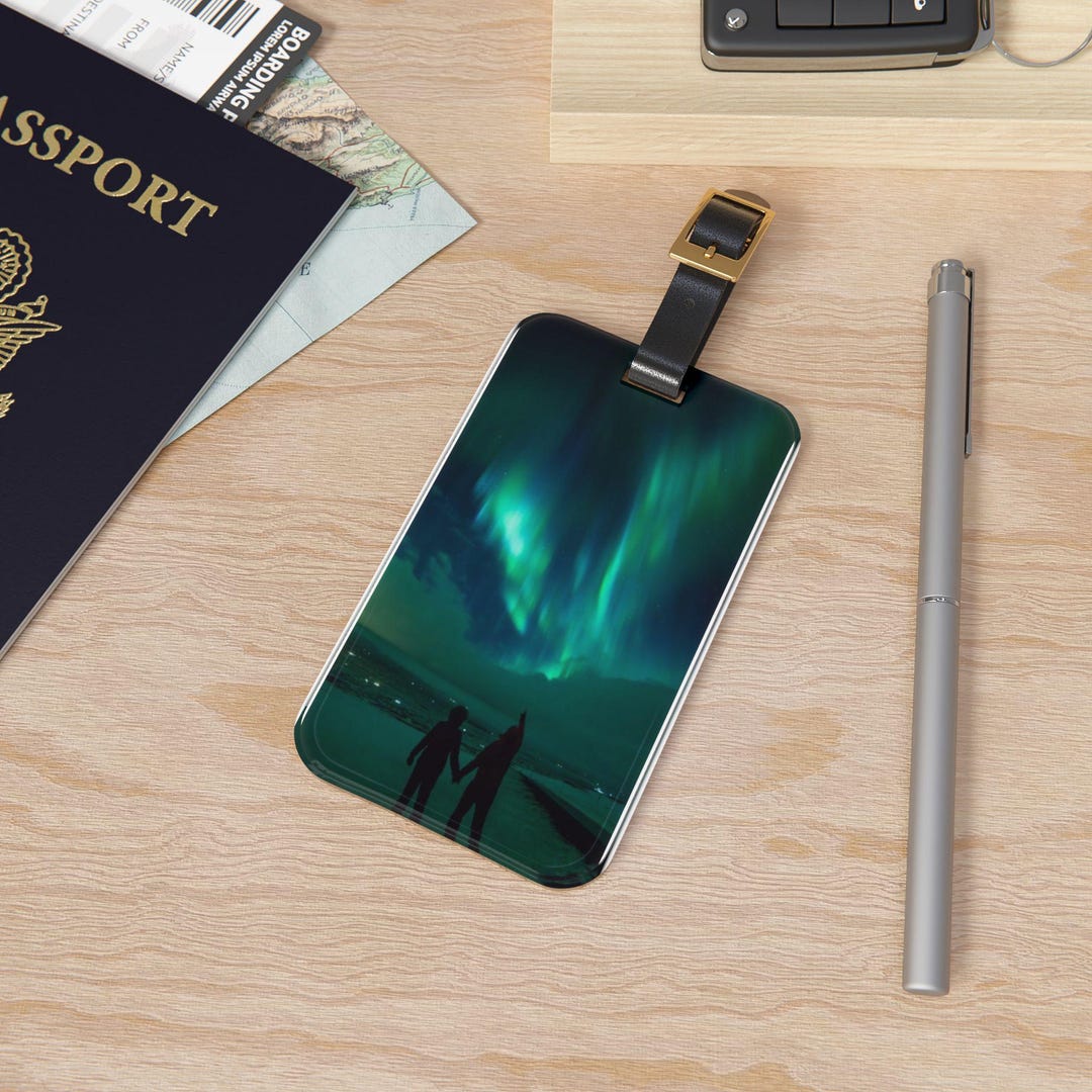 Aurora Borealis Couple Luggage Tag, Custom Travel Tag - Etsy