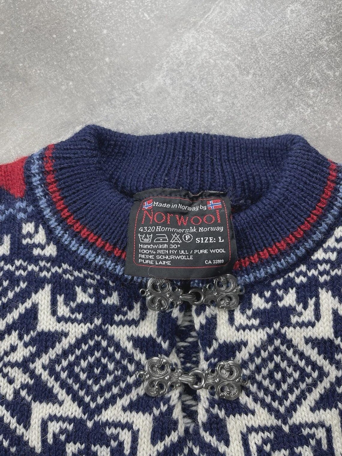 Norwool 100% Wool Nordic Sweater Made in Norway Size L - Etsy