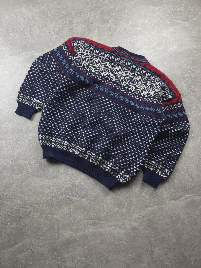 Norwool 100% Wool Nordic Sweater Made in Norway Size L - Etsy