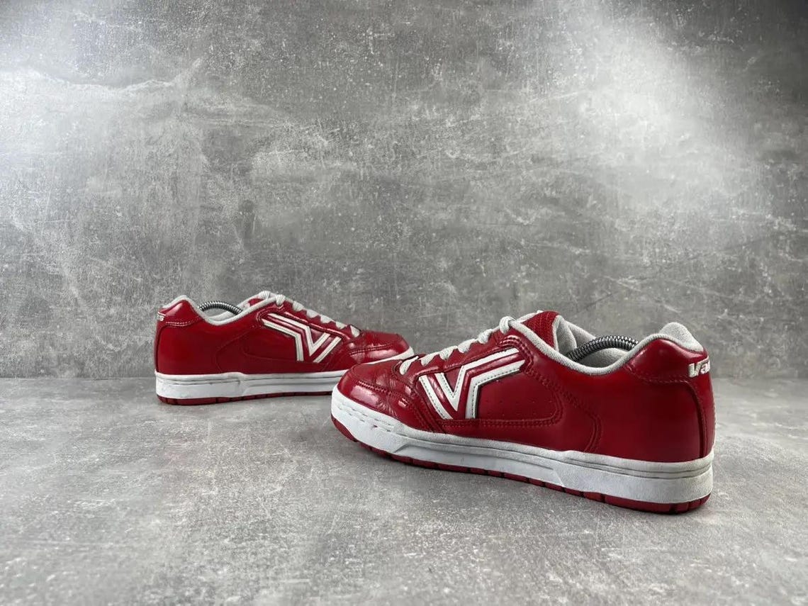 Vans 00s Vintage Archive Puffed Red Skate Sneakers Shoes Size 41 - Etsy