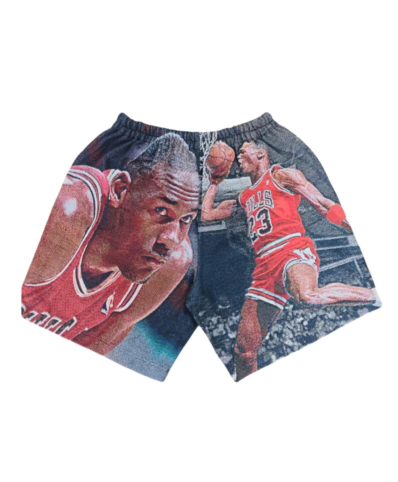 Michael Jordan Tapestry Shorts: Woven Jacquard NBA Bulls Shorts - Etsy