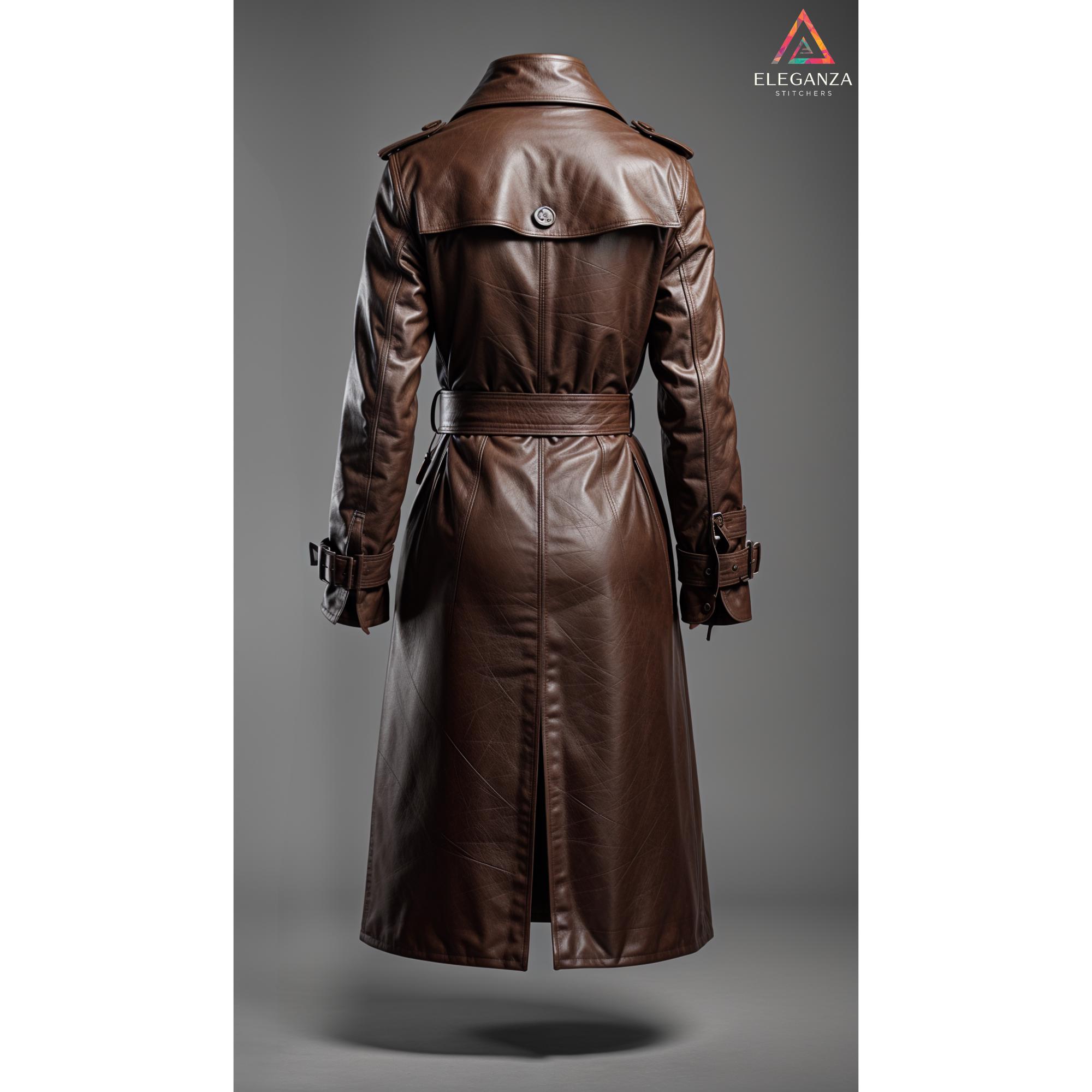 Handmade Brown Leather Trench Coat: Women's Custom Overcoat - Etsy