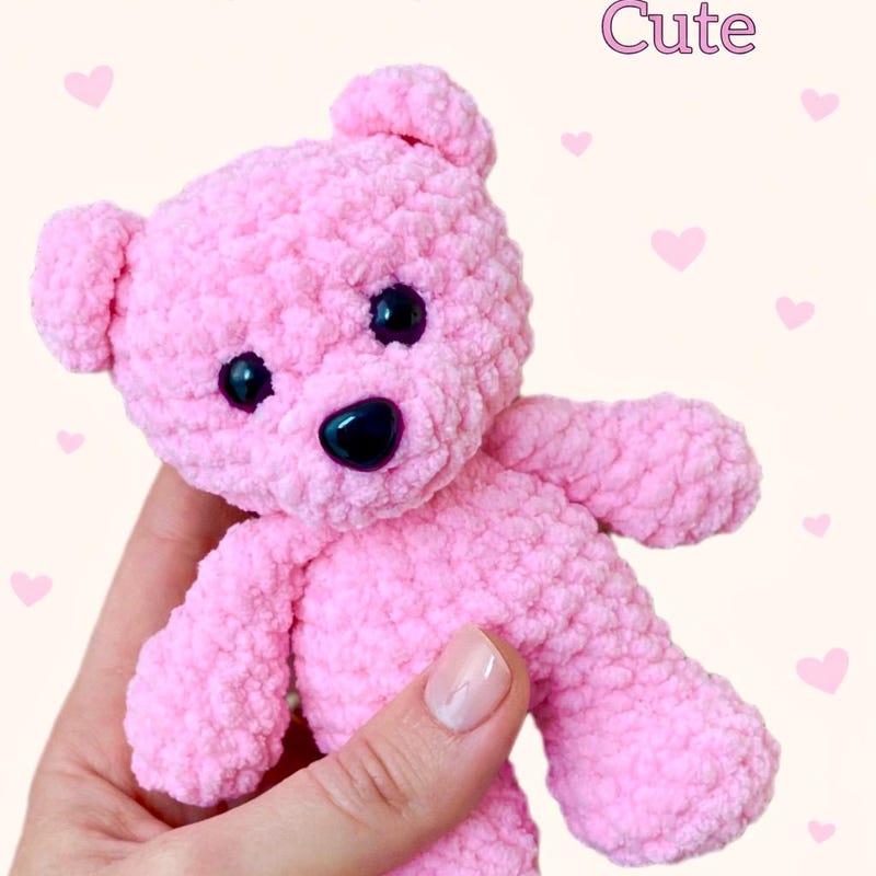 Crochet Teddy Keychain - Etsy