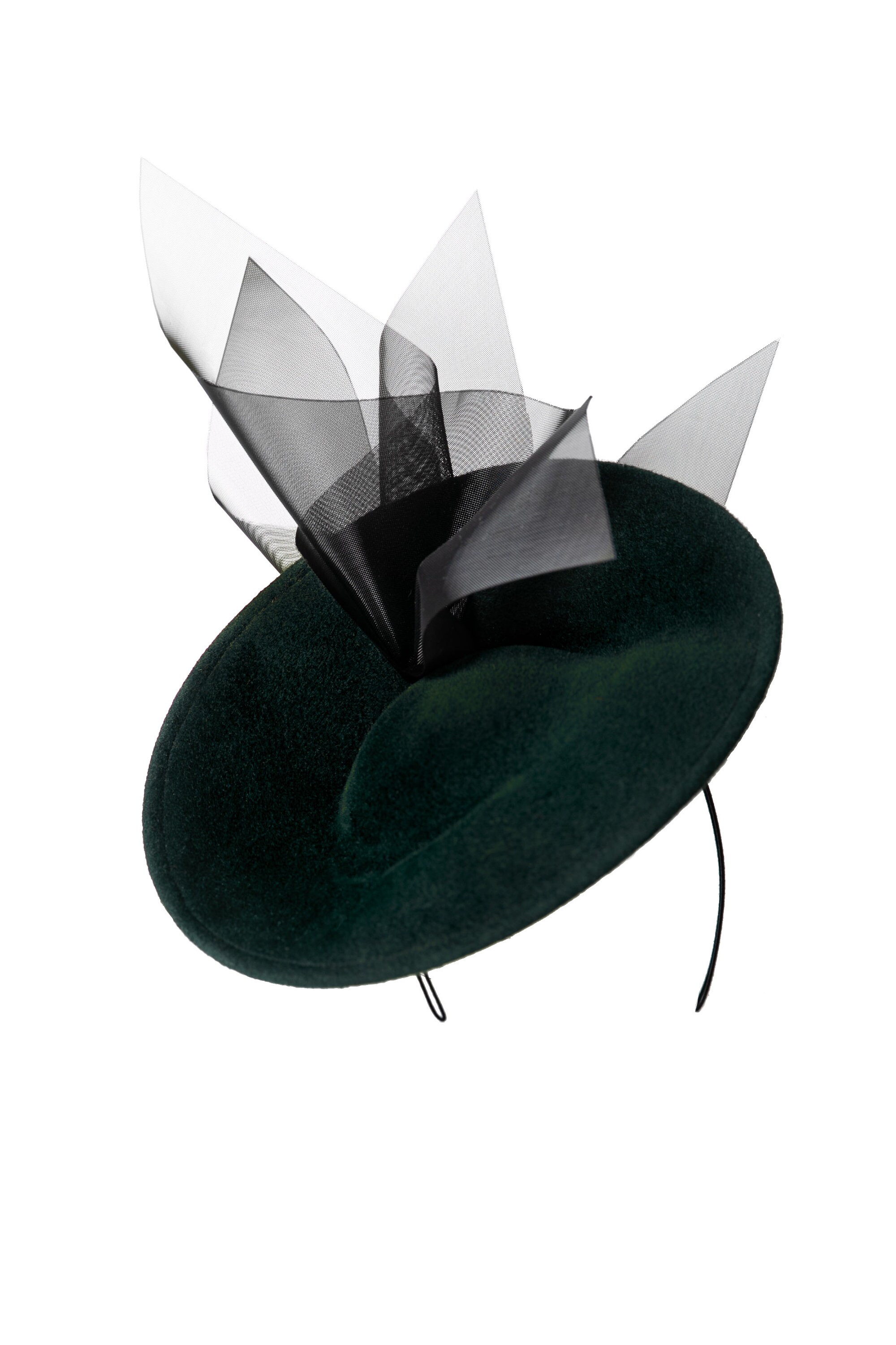 Saucer Hat With Crin Detail Felt Cocktail Hat Custom Colour - Etsy UK