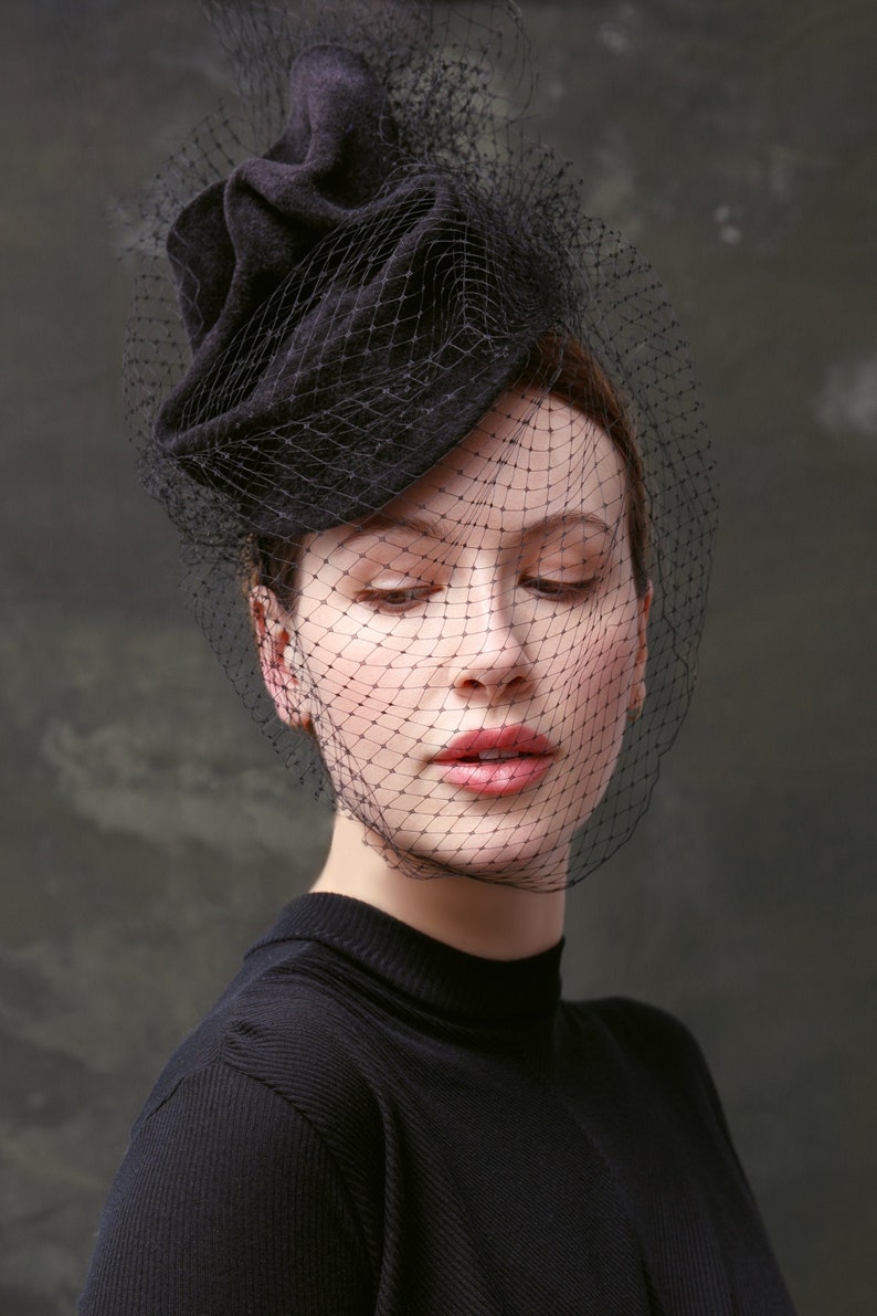 Retro Style Hat Vintage Style Tea Party Hat Felt Cocktail | Etsy