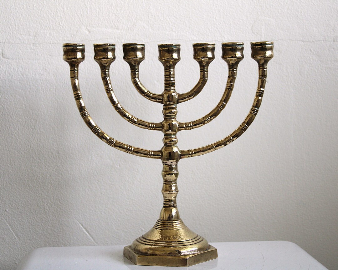 Antique Vintage Copper Menorah 7 Arms - Etsy