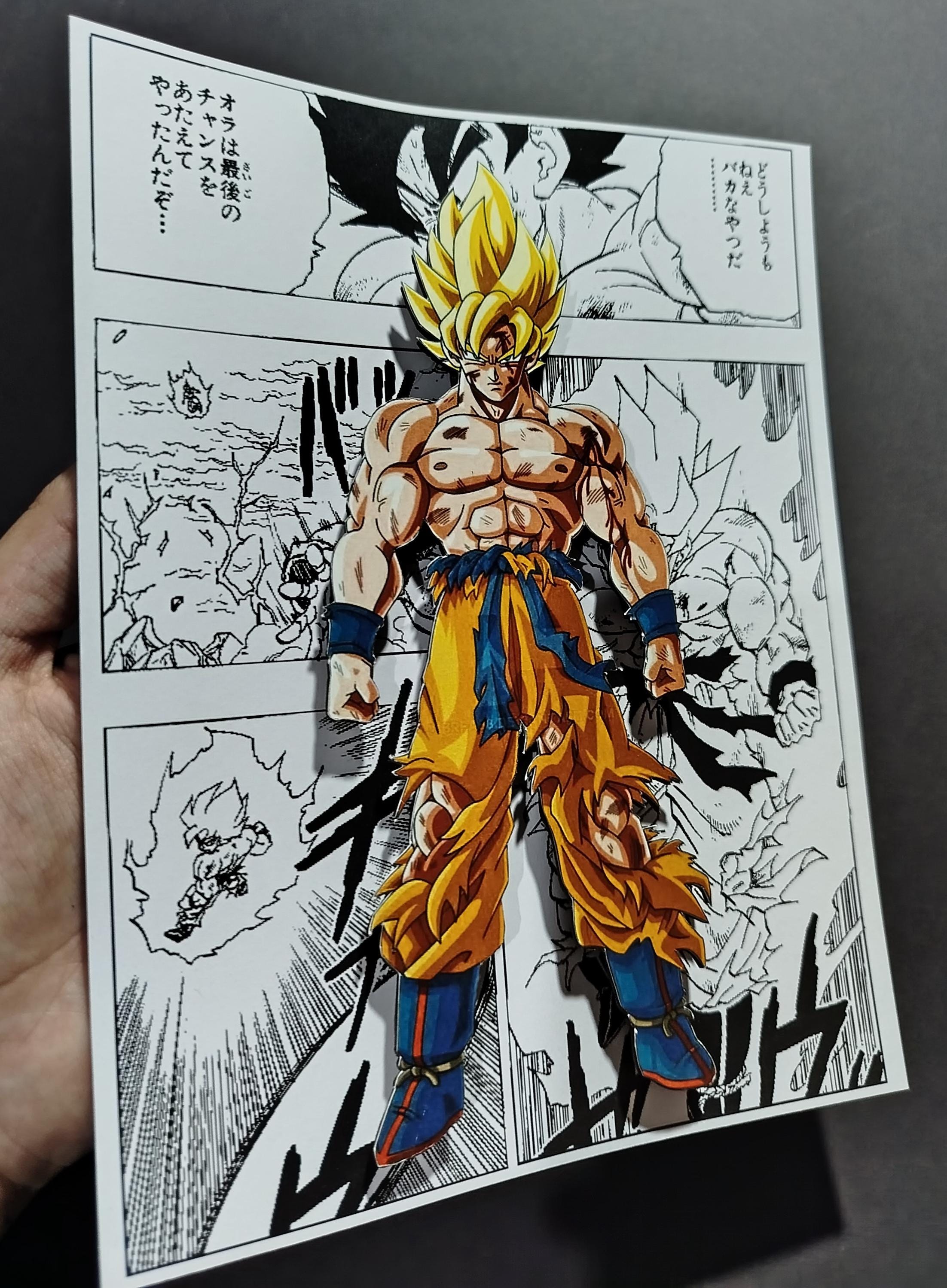 Goku SSJ Shadowbox | 3D Layered Art | Personalized Pop Culture Decor ...