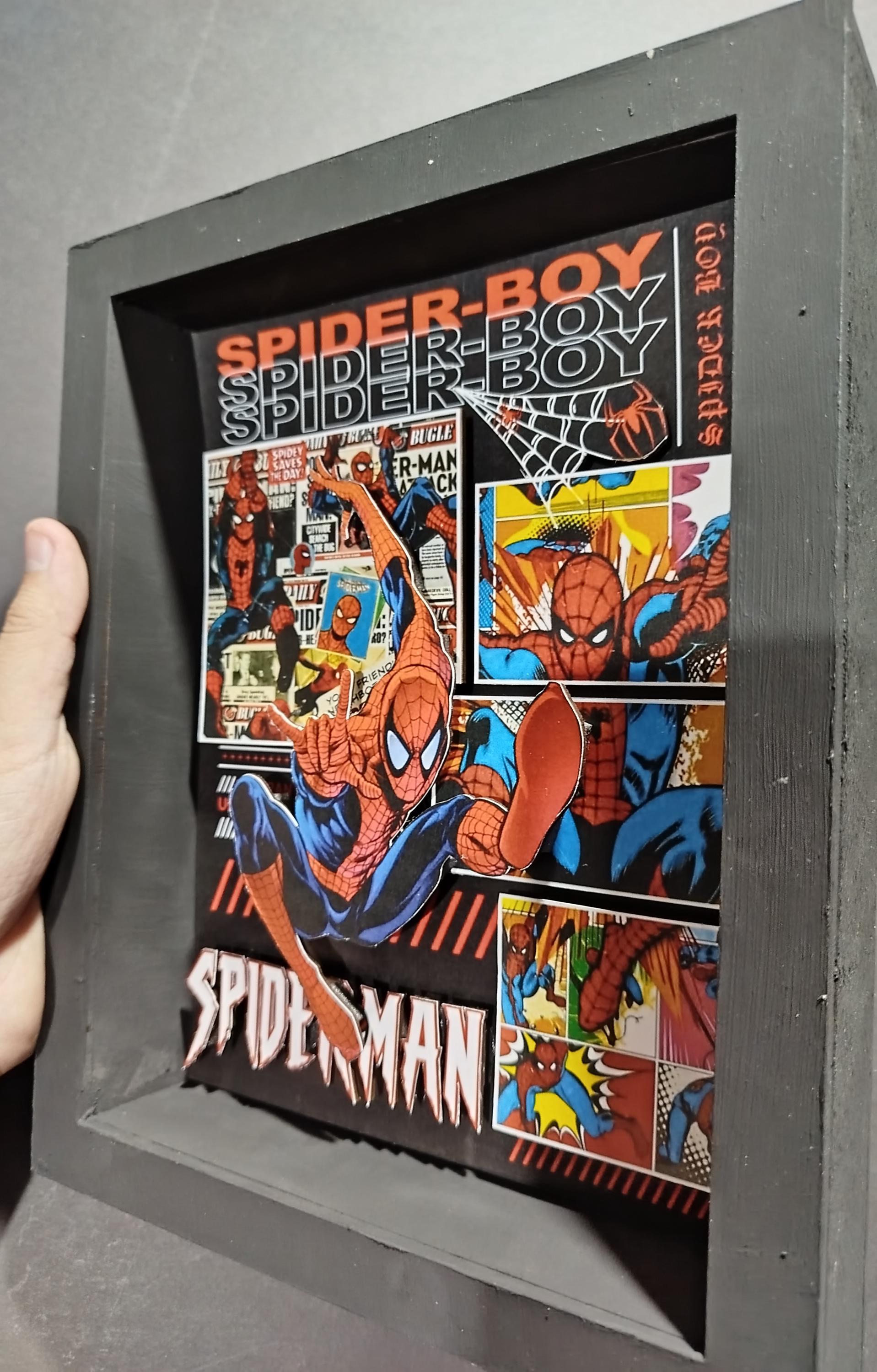 Spider Man Shadowbox | 3D Layered Art | Personalized Pop Culture Decor ...