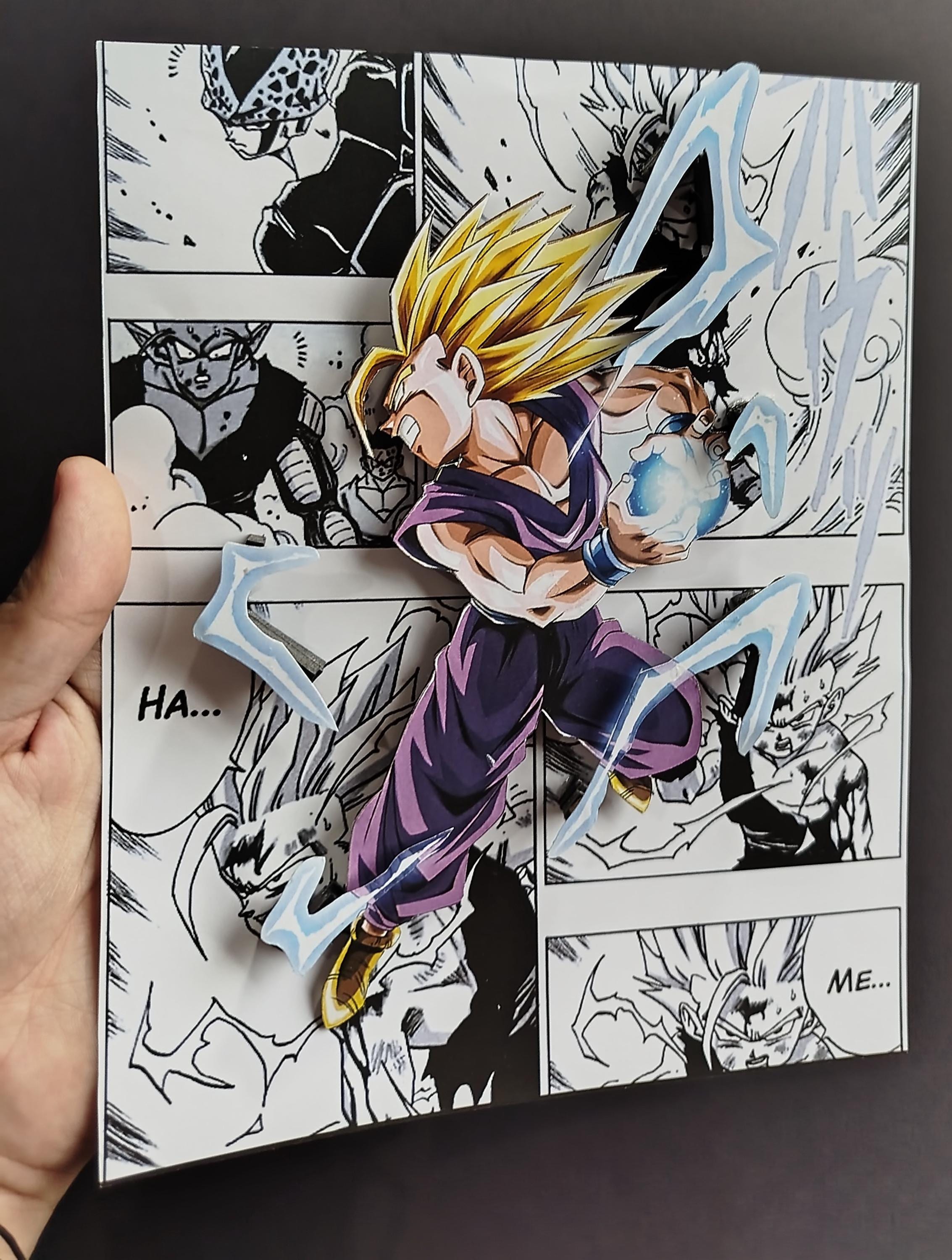 Gohan Shadowbox | 3D Layered Art | Personalized Pop Culture Decor ...