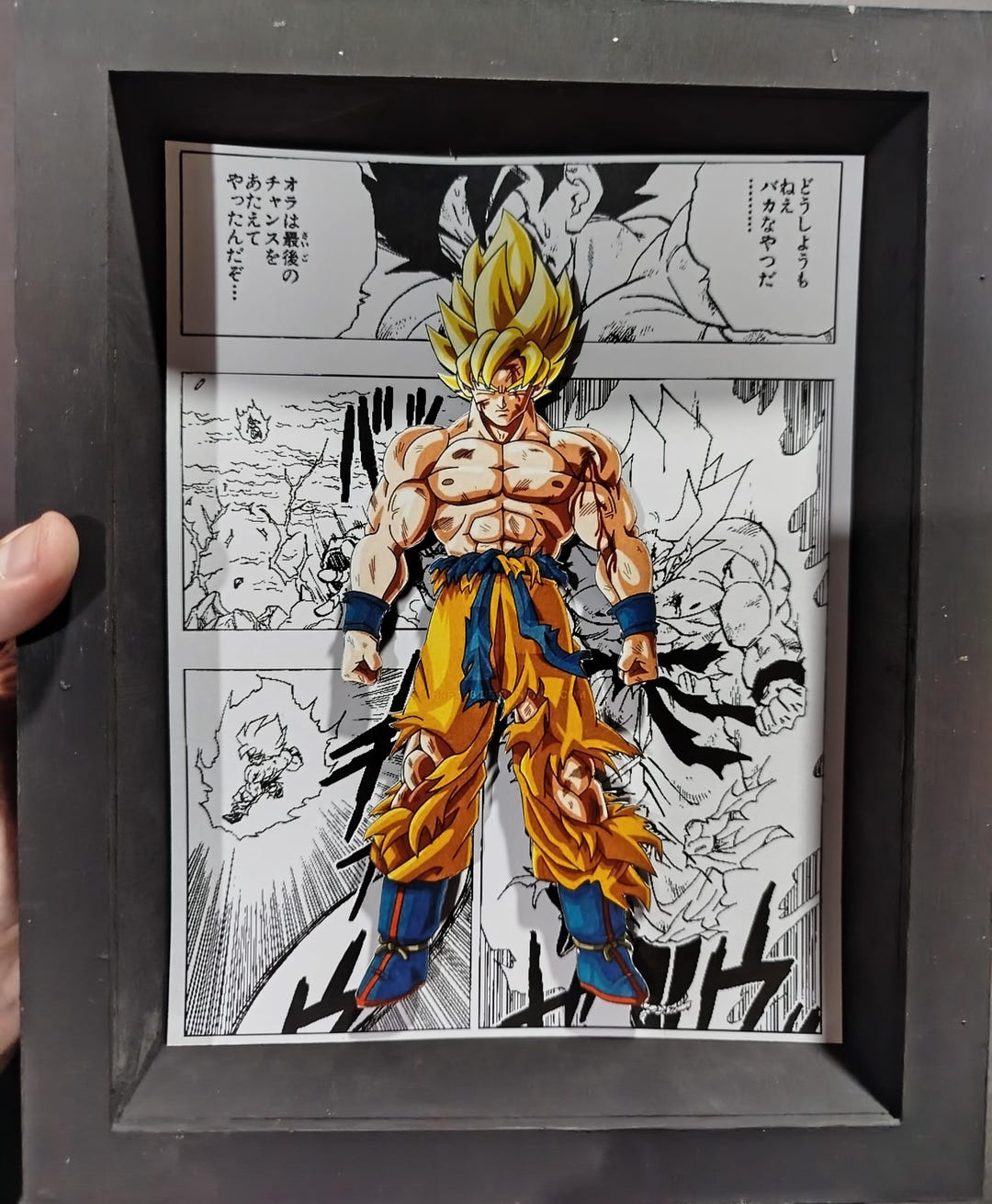 Goku SSJ Shadowbox | 3D Layered Art | Personalized Pop Culture Decor ...