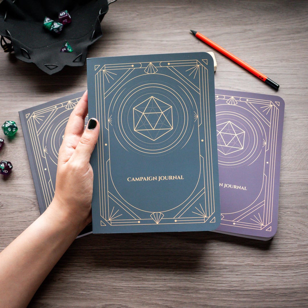 Custom Campaign Journal Dnd Notebook, Art Deco Arcane Fantasy RPG ...