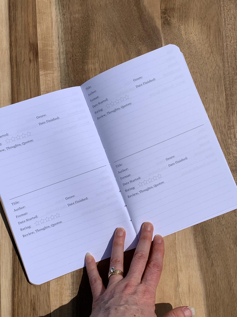 Reading Log, Reading Journal, Book Tracker - Etsy