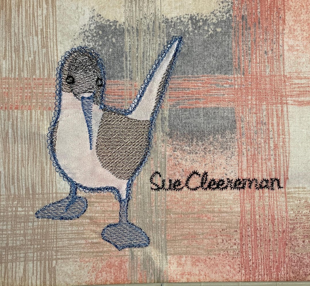Embroidery Blue Footed Booby - Etsy