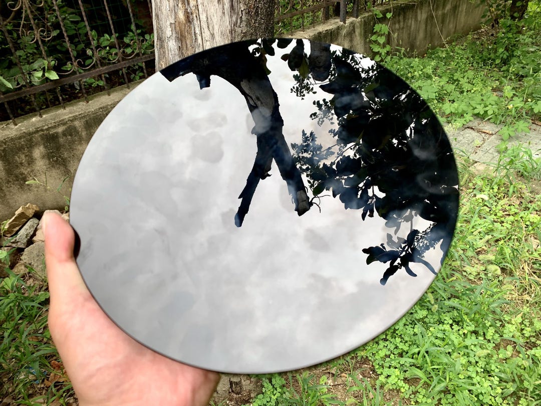 Handcrafted Polished Obsidian Meditation Mirror, Professional ...