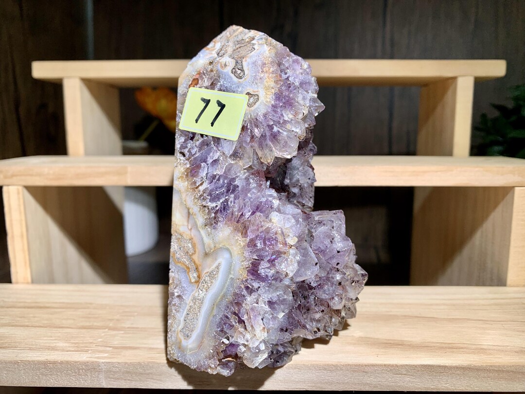Large Natural Amethyst Cluster Tower Decor, Raw Purple Crystal Quartz ...