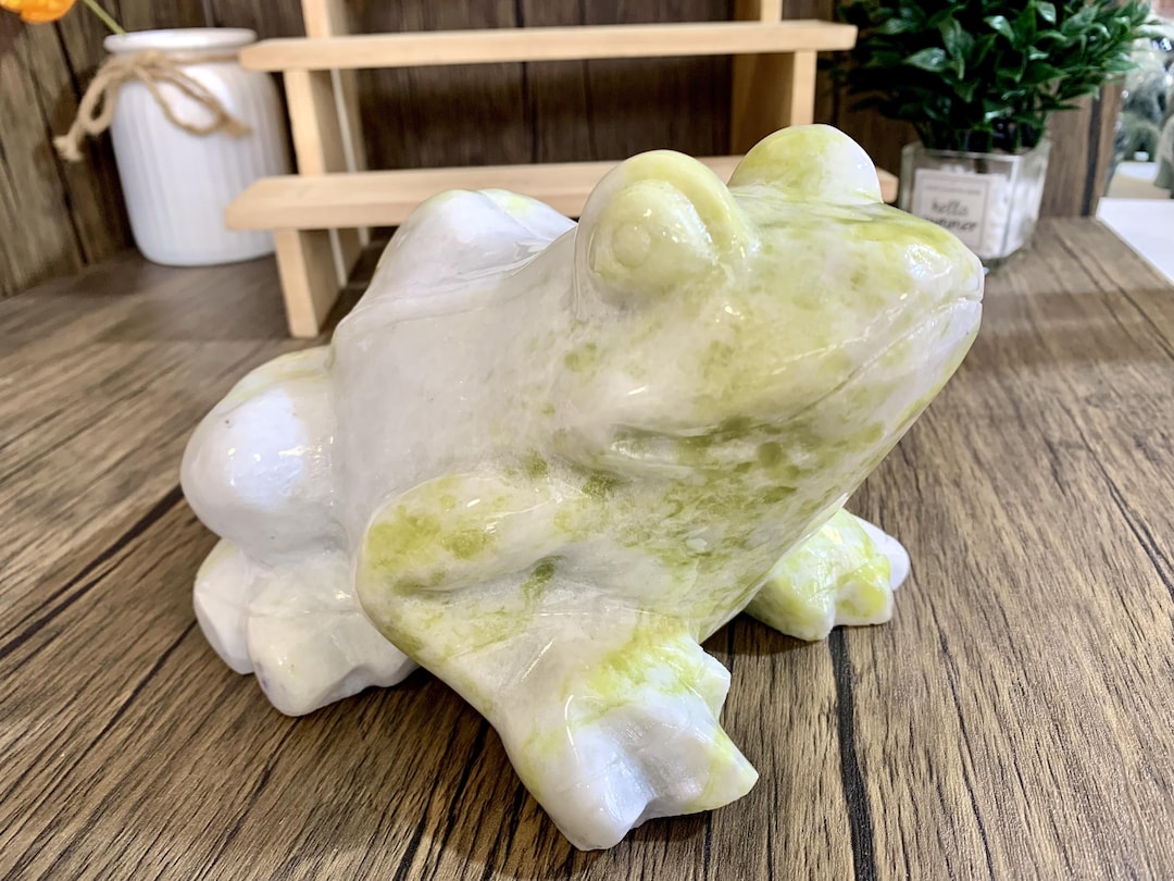 200mm/8.6lb Giant Crystal Tree Frog Carving, Natural Quartz Toad Animal ...