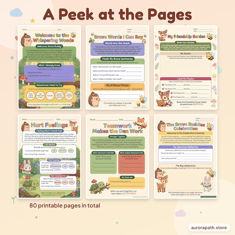 80 Mindfulness and Wellbeing Worksheets for Kids - Etsy