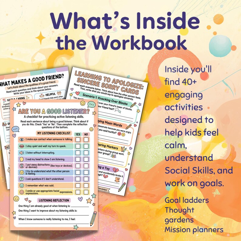 Kids Social Skills Worksheets – SEL Activities for Emotional Learning ...