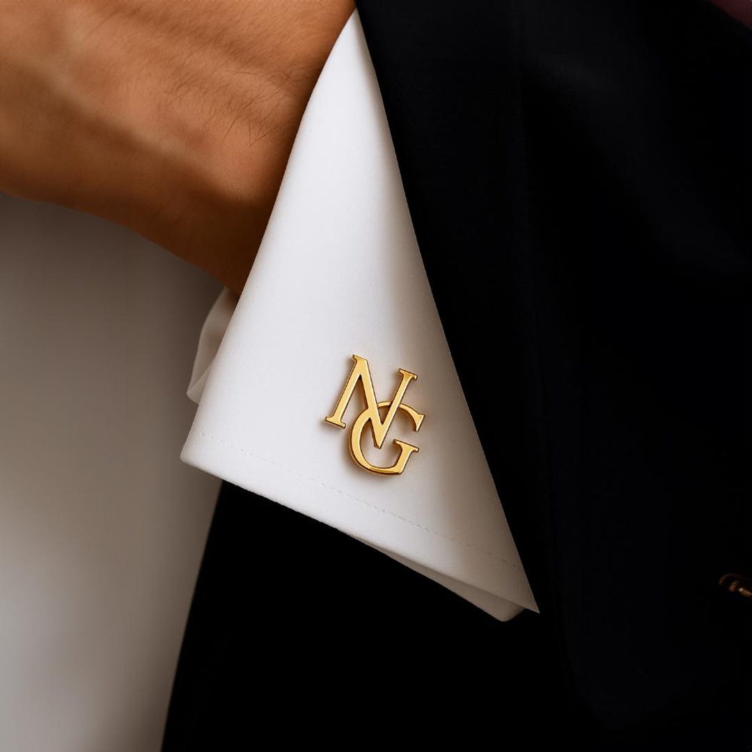 Personalized Initials Brooch Pin | Gold or Silver Lapel Pin - Etsy