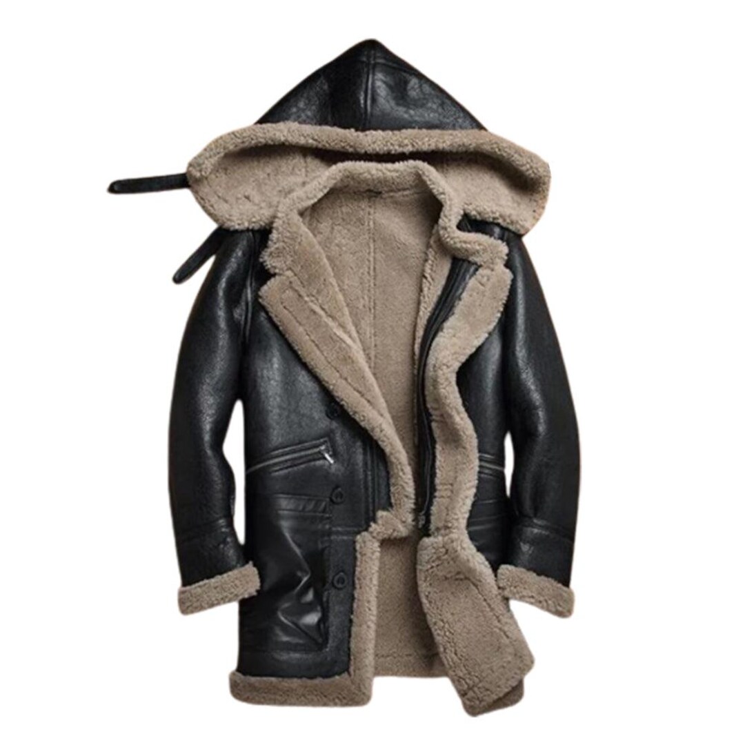 Handcrafted B7 RAF Flight Leather Coat | Shearling Sheepskin Aviator ...