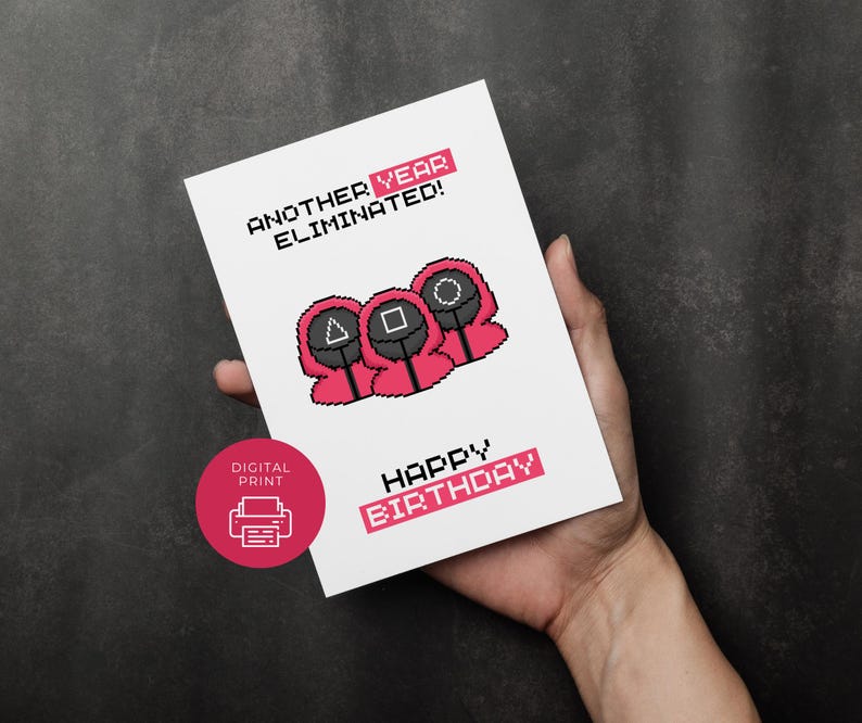 Squid Game Printable Digital Download, Printable Card, Squid Games ...