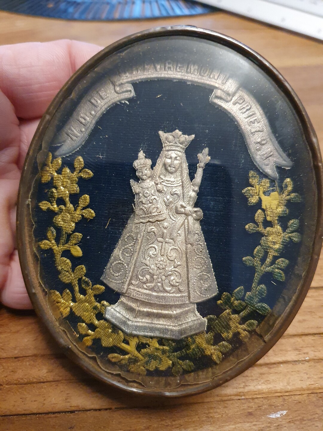 Antique OUR LADY Nuns Handcraft Work / Glass Monastery Work / 1880 - Etsy