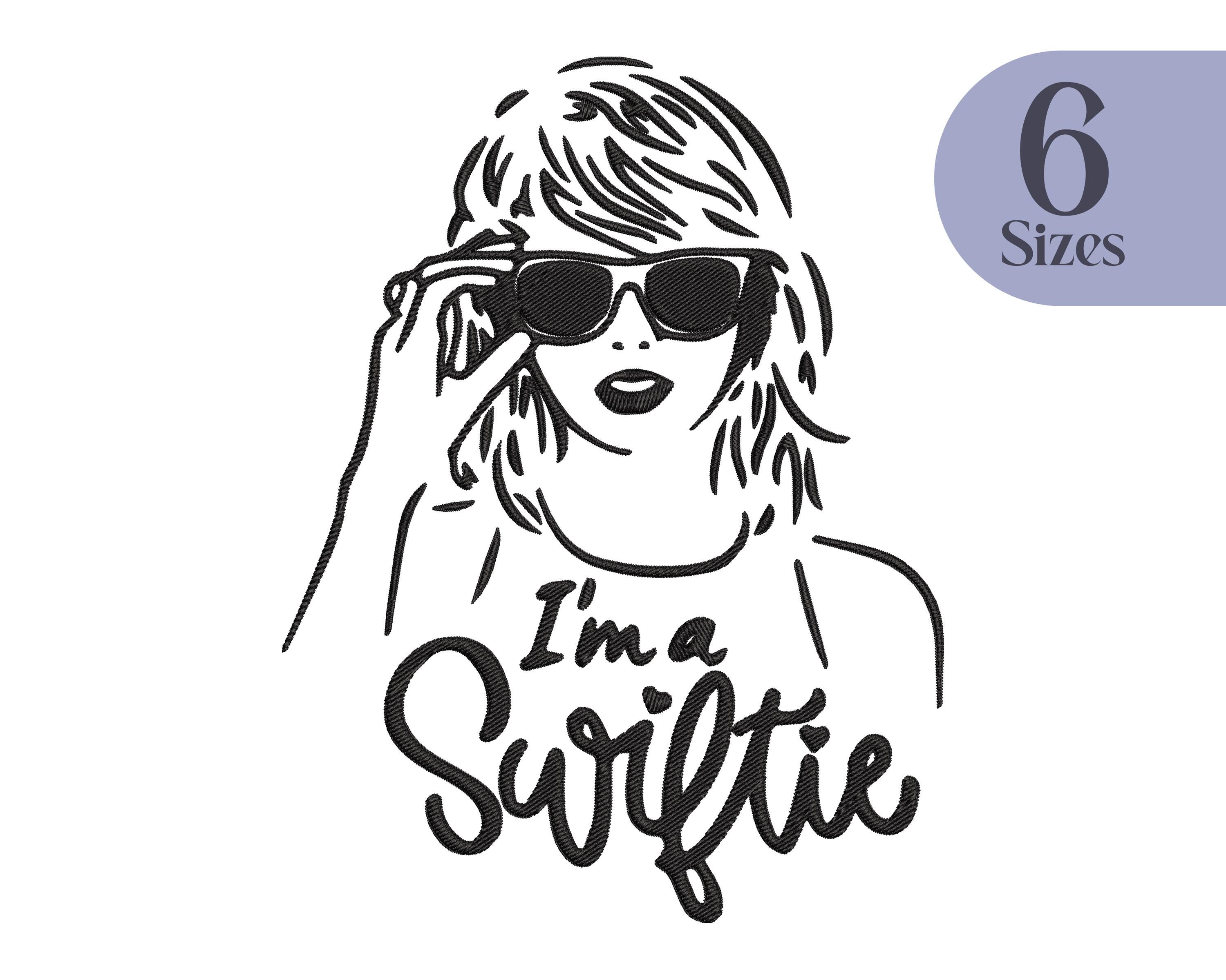 Swifties Girl Embroidery Design: Machine Embroidery Files (instant ...
