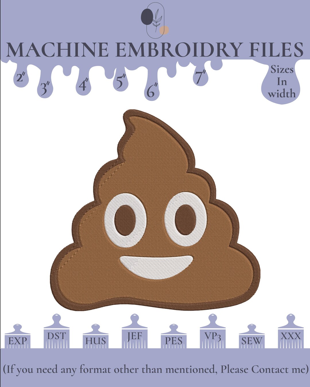 Poop Machine Embroidery, Poop Embroidery Design, Funny Embroidery, Cute ...