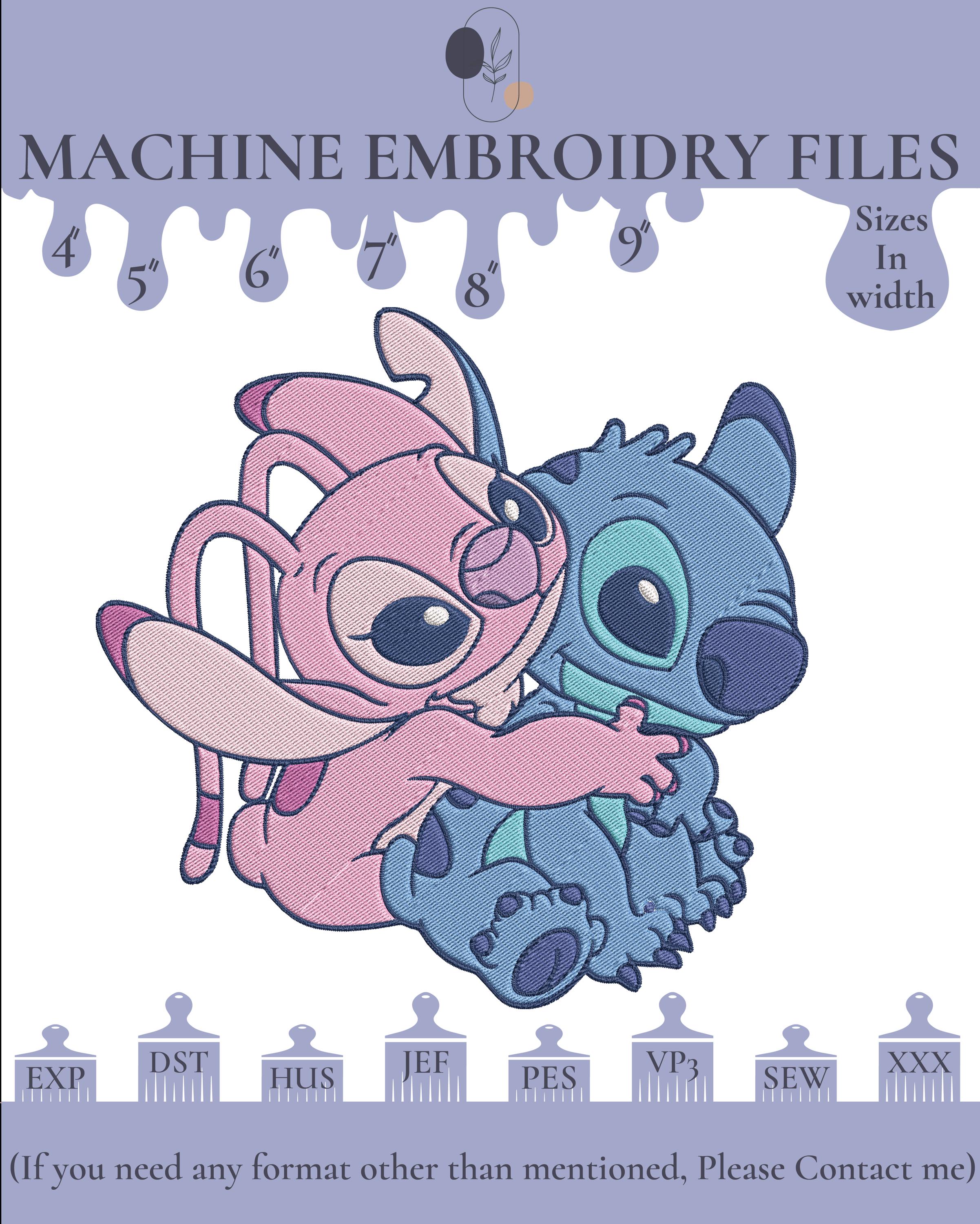 Stitch And Angel Hugging Gif