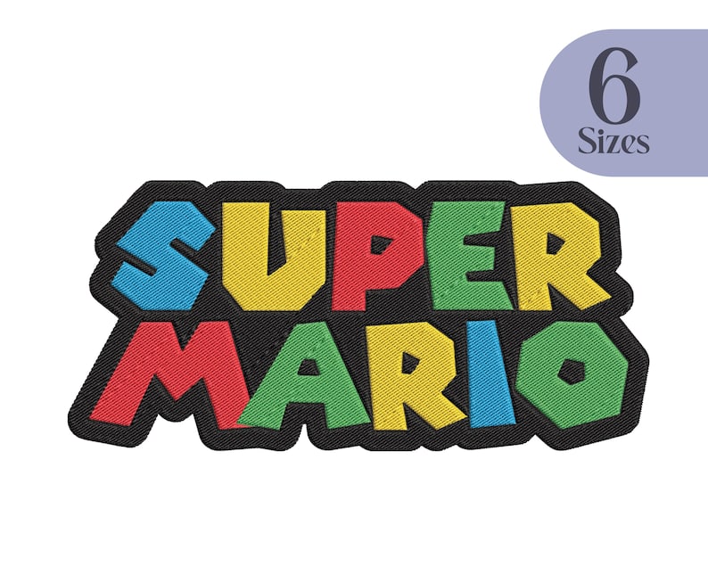 Super Mario Word Embroidery Design: 6 Sizes (instant Download - Etsy