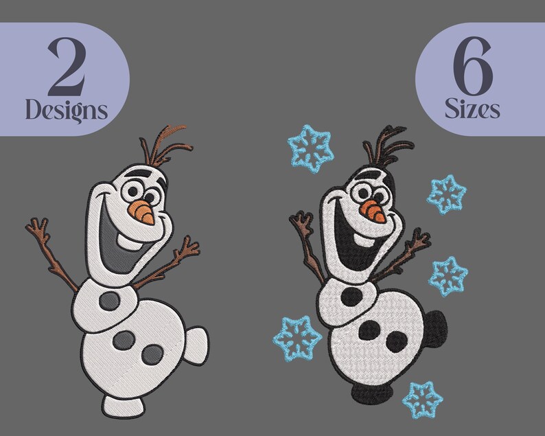Happy Olaf Embroidery Design: 6 Sizes Frozen Applique (instant Download ...