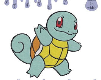 Squirtle Pokemon Embroidery Design File (instant Download) - Etsy