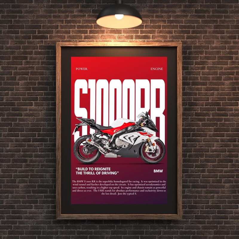 Motorcycle Poster - Etsy