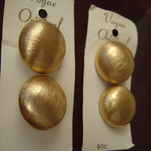 Four Vintage Vogue Original Large Brushed Metal Buttons - Etsy
