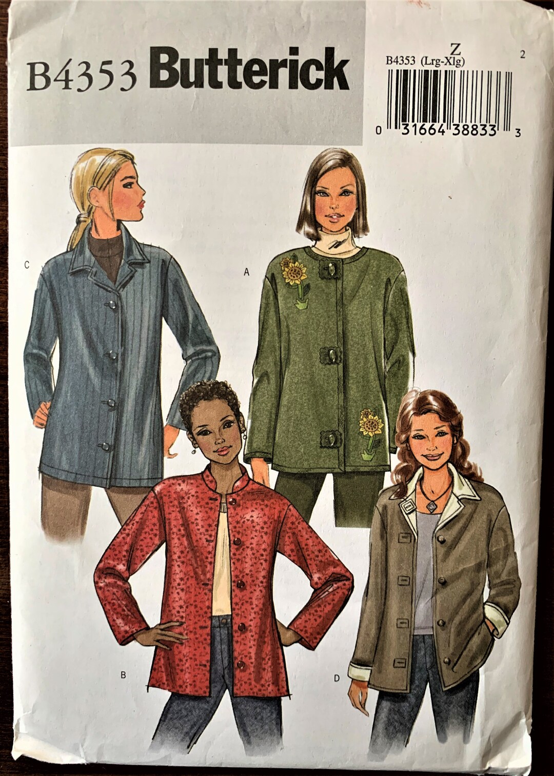 Uncut Butterick Pattern for Women's Jacket - Etsy