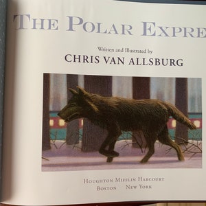 The Polar Express by Chris Van Allsburg 1985 book and Keepsake Ornament ...