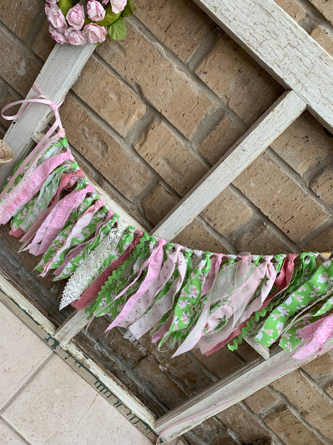 Easter/spring Sweet Torn Rag Shabby Chic - Etsy