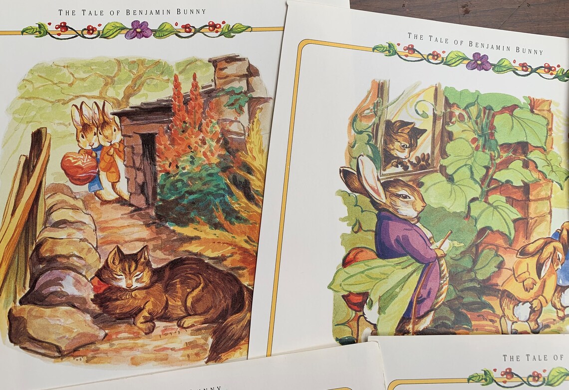 The Tale of Benjamin Bunny Vintage Book Pages 9 Ready to - Etsy UK