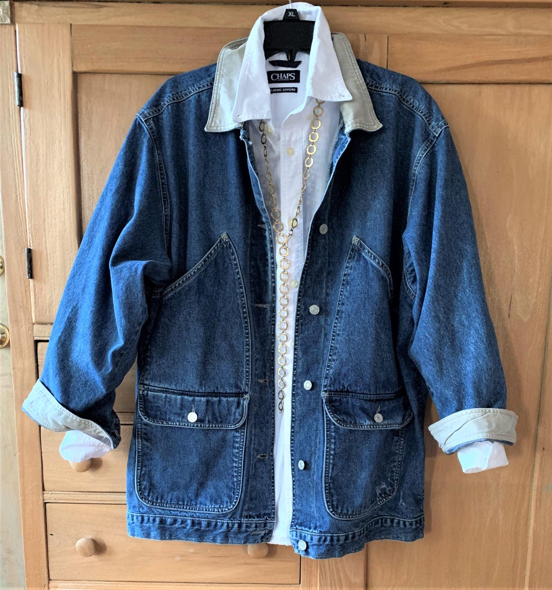 Vintage Women's Denim Barn Jacket - Etsy