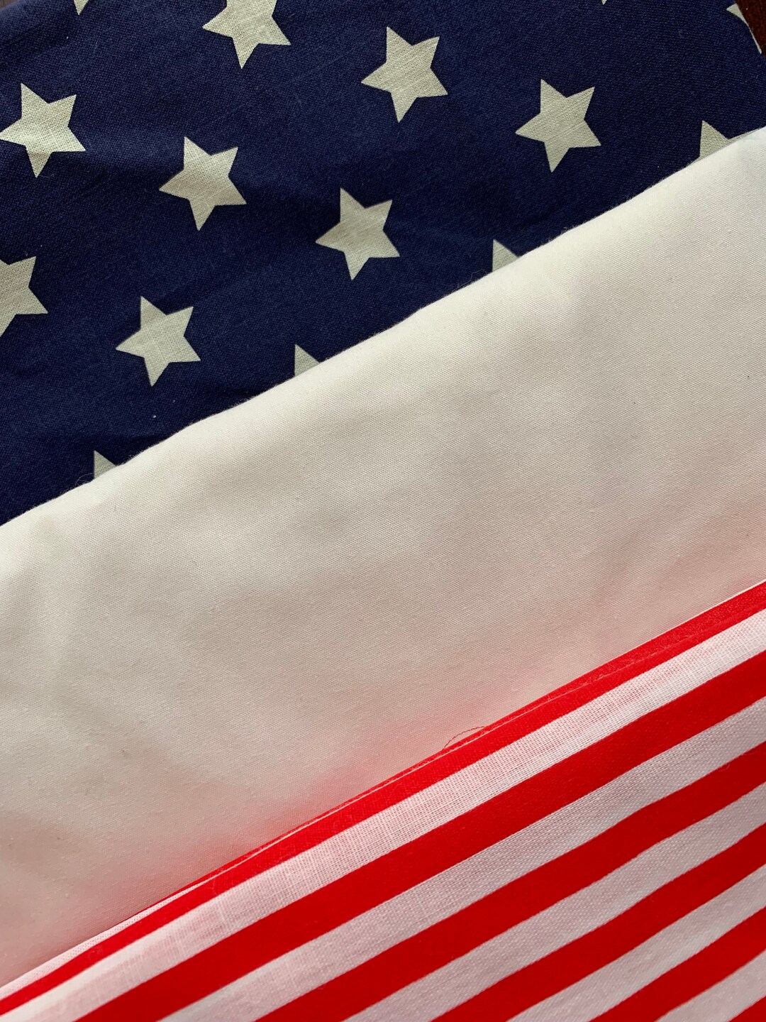 3 Patriotic Fat Quarters - Red, White & Blue - 4th of July - Etsy