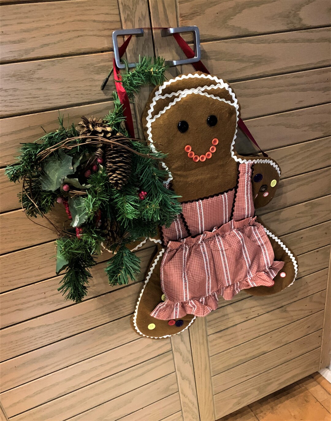 20 1/2 Inch Tall Gingerbread Wall Hanging With Pocket Cute - Etsy