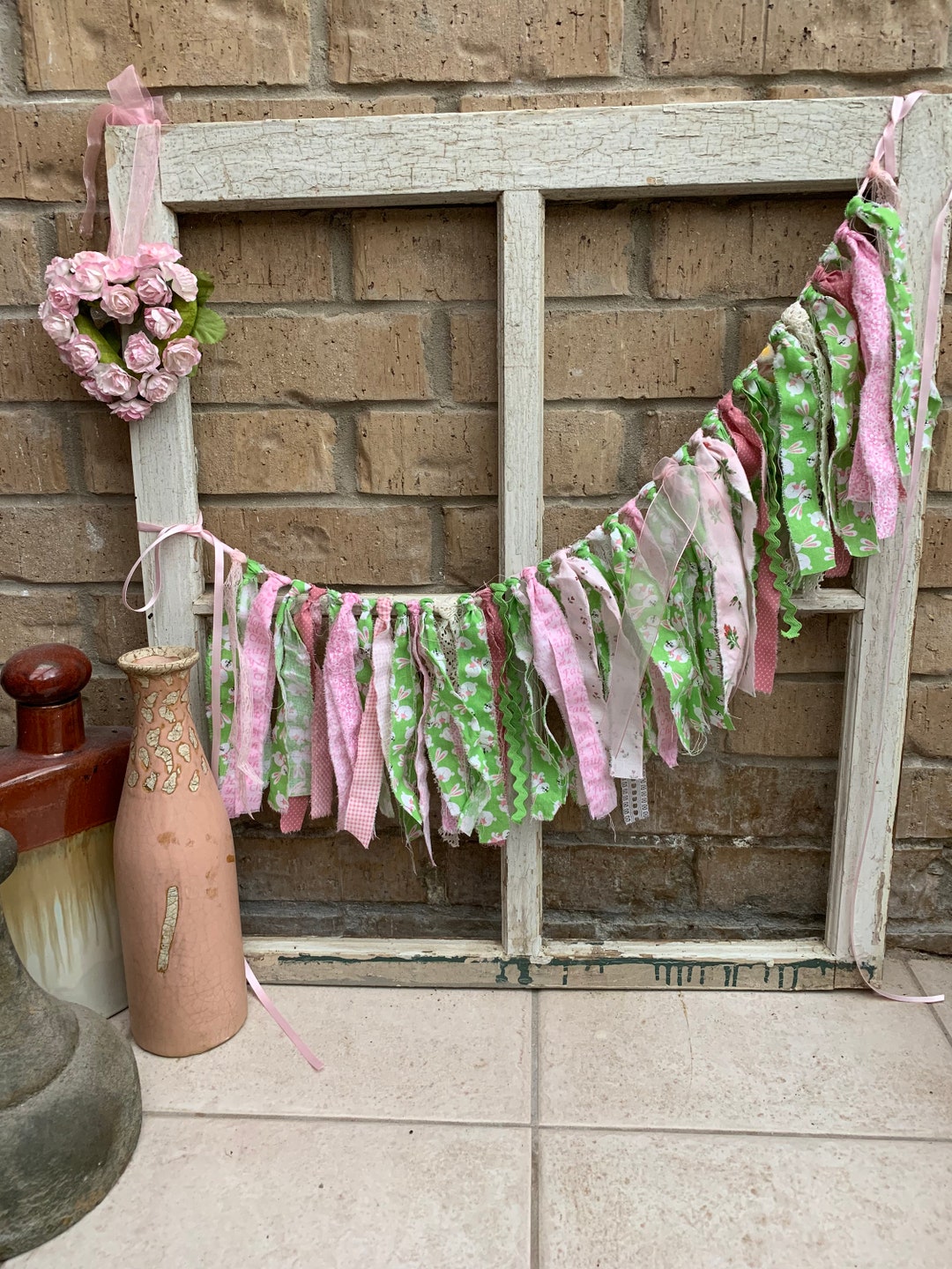 Easter/spring Sweet Torn Rag Shabby Chic Garland/banner/bunting ...